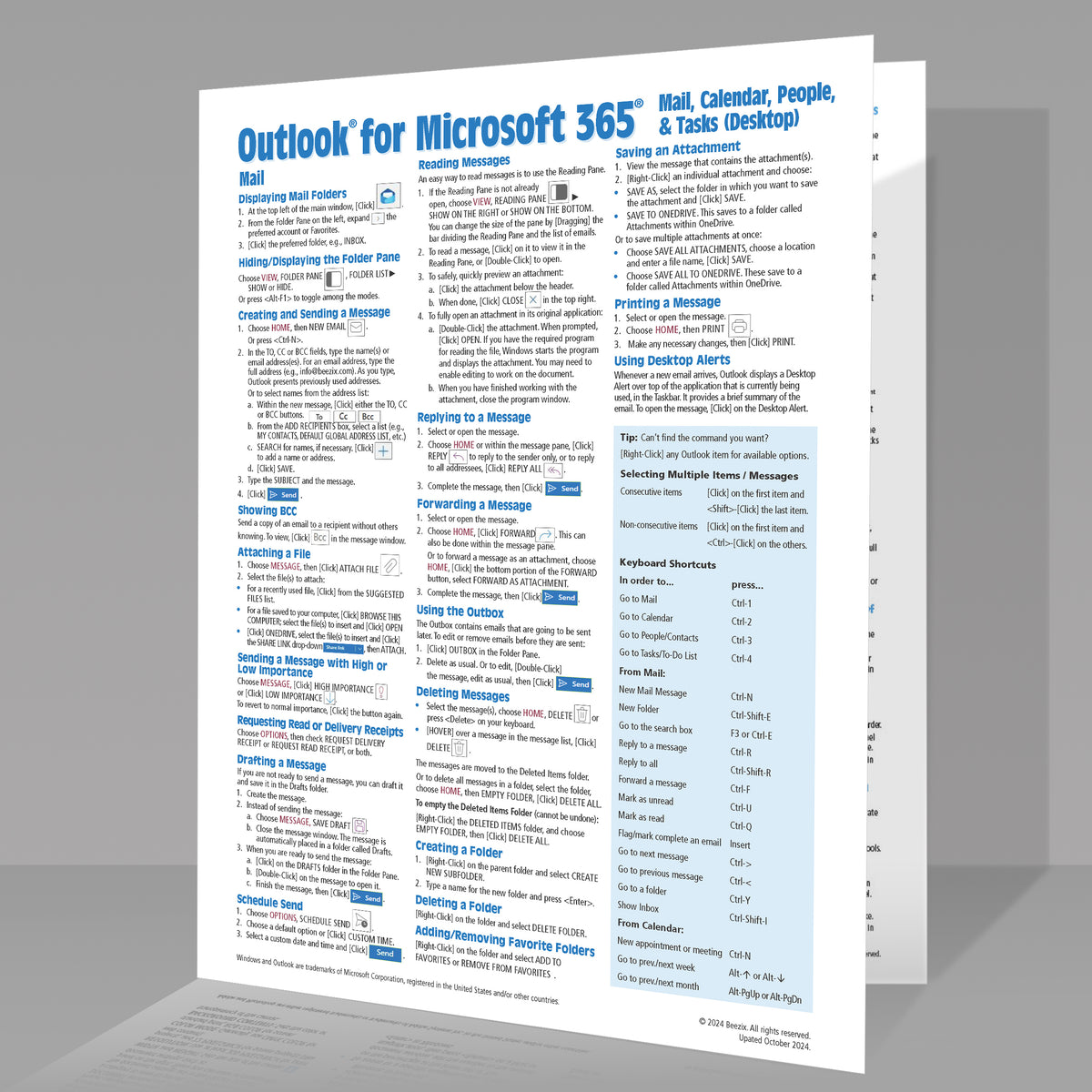 Microsoft Outlook 365 Guide & Cheat Sheet (New Outlook, Desktop Versio ...