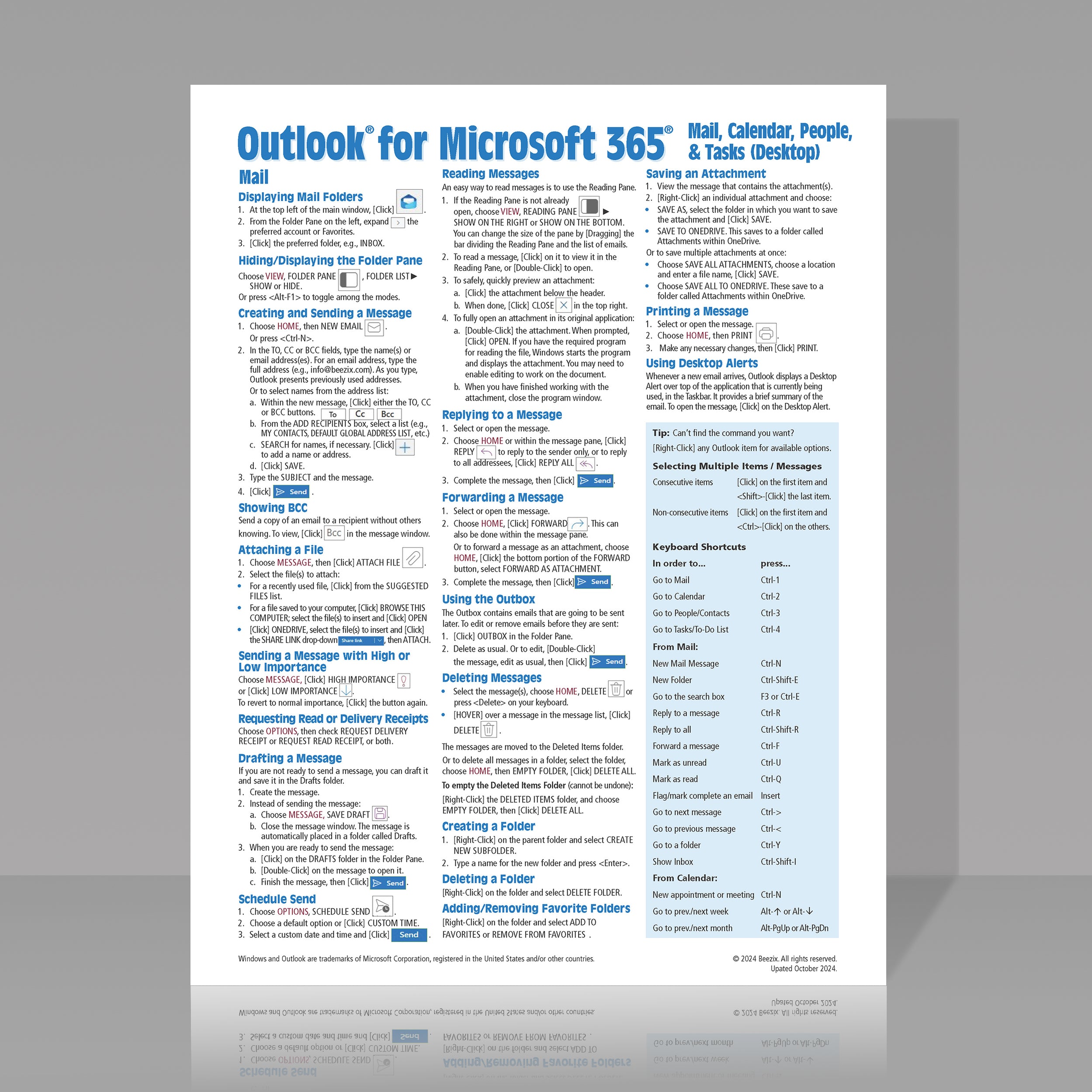 Microsoft Outlook 365 Guide & Cheat Sheet (New Outlook, Desktop Versio ...