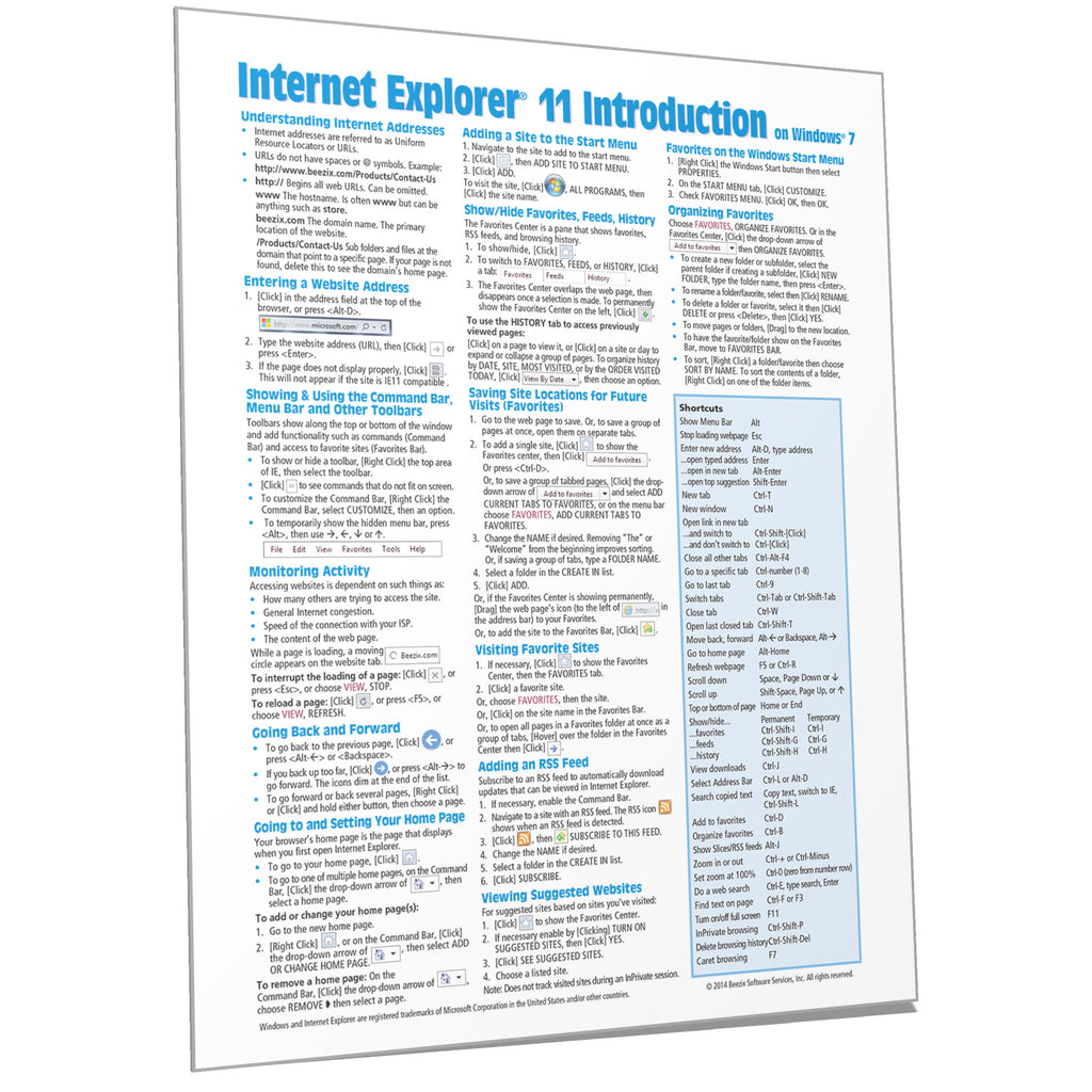 Windows 11 Quick Reference Guides, Cheat Sheets, Cards - Beezix